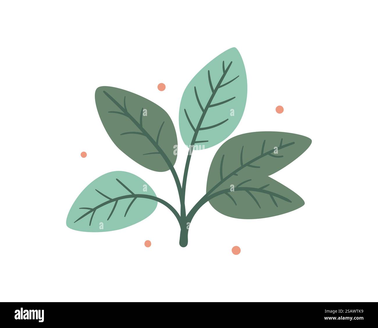 Sprout with leaf vector icon. Plant symbol of nature and environment ...