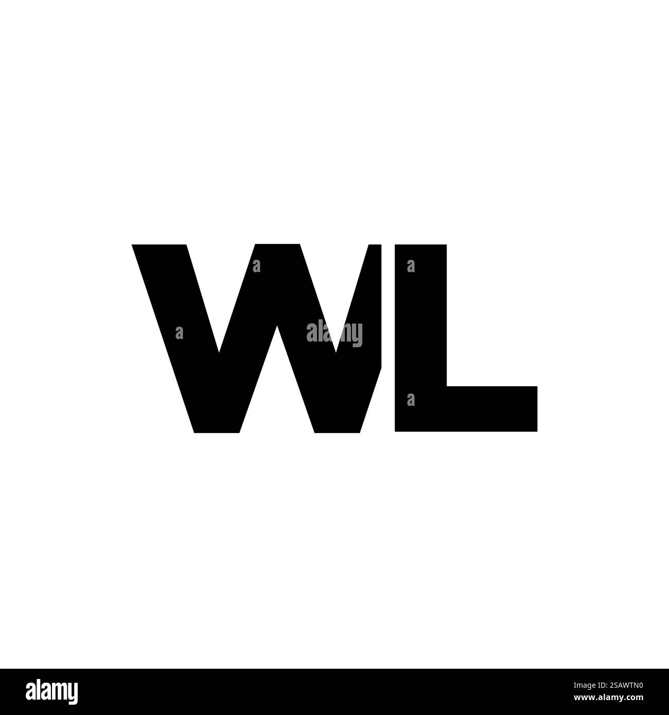 Trendy letter W and L, WL logo design template. Minimal monogram initial based logotype for ...
