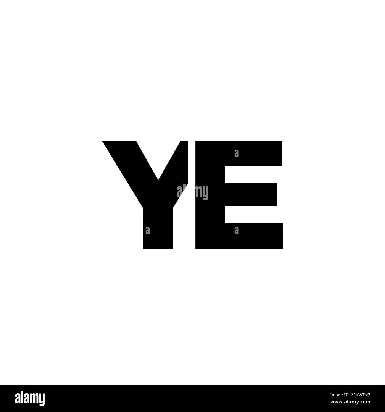 Trendy letter Y and E, YE logo design template. Minimal monogram ...