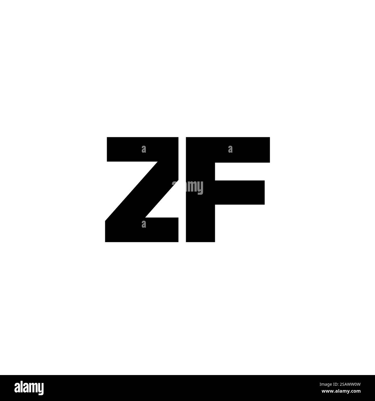 Trendy letter Z and F, ZF logo design template. Minimal monogram ...
