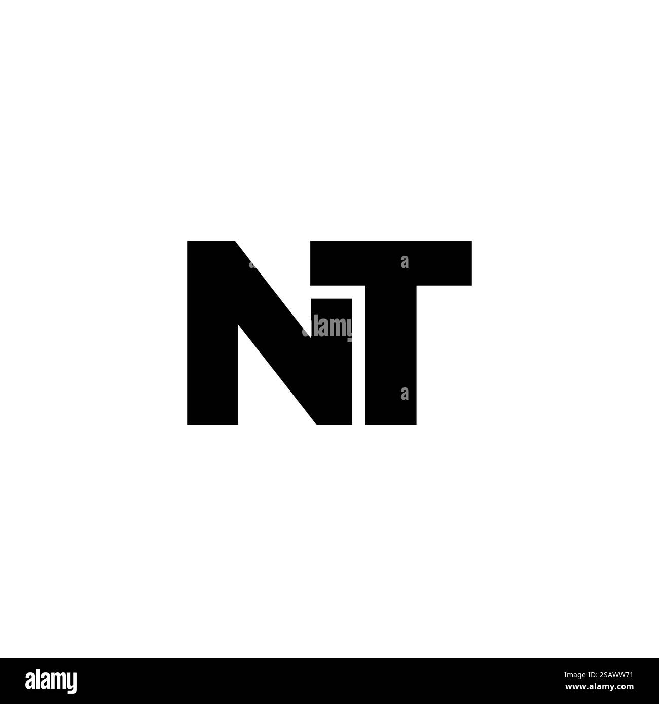 Trendy letter N and T, NT logo design template. Minimal monogram ...