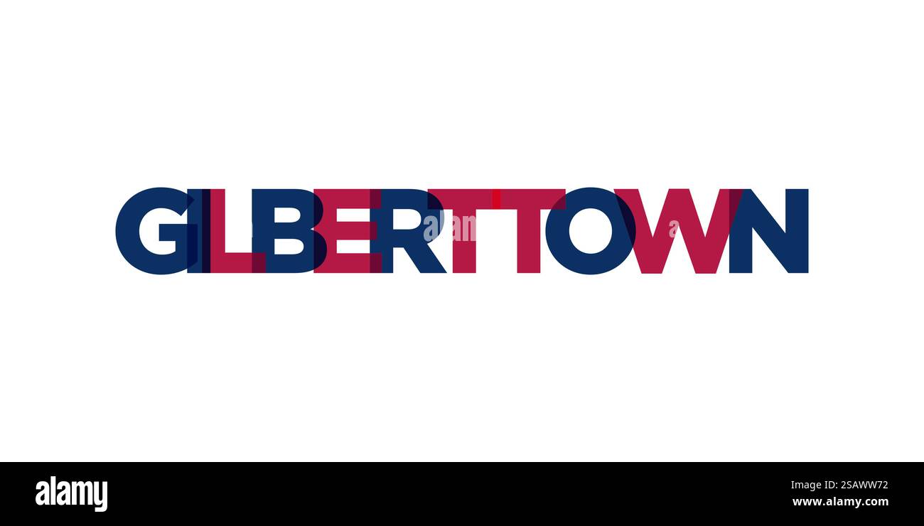 Gilbert town, Arizona, USA typography slogan design. America logo with ...