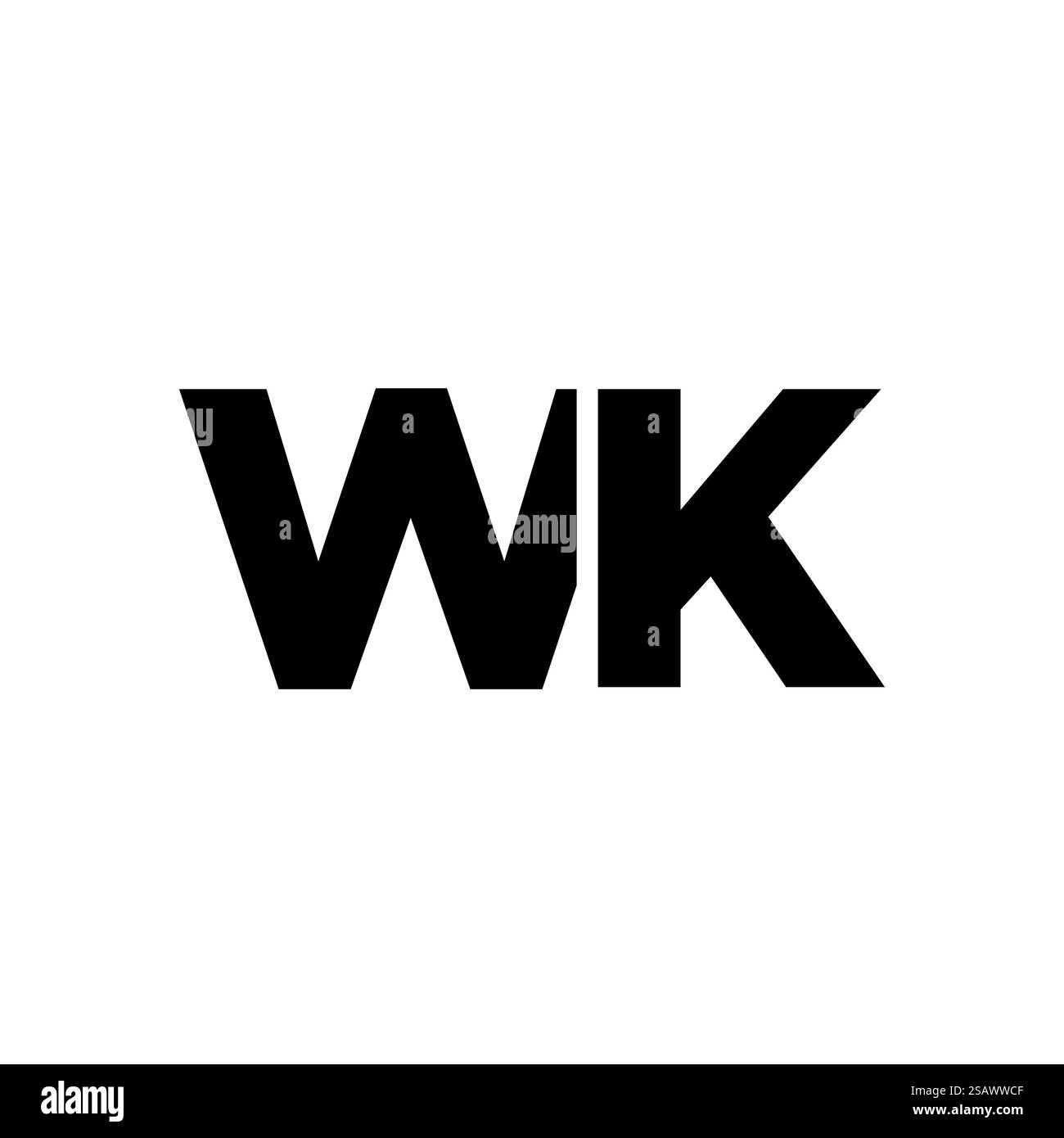 Trendy letter W and K, WK logo design template. Minimal monogram ...
