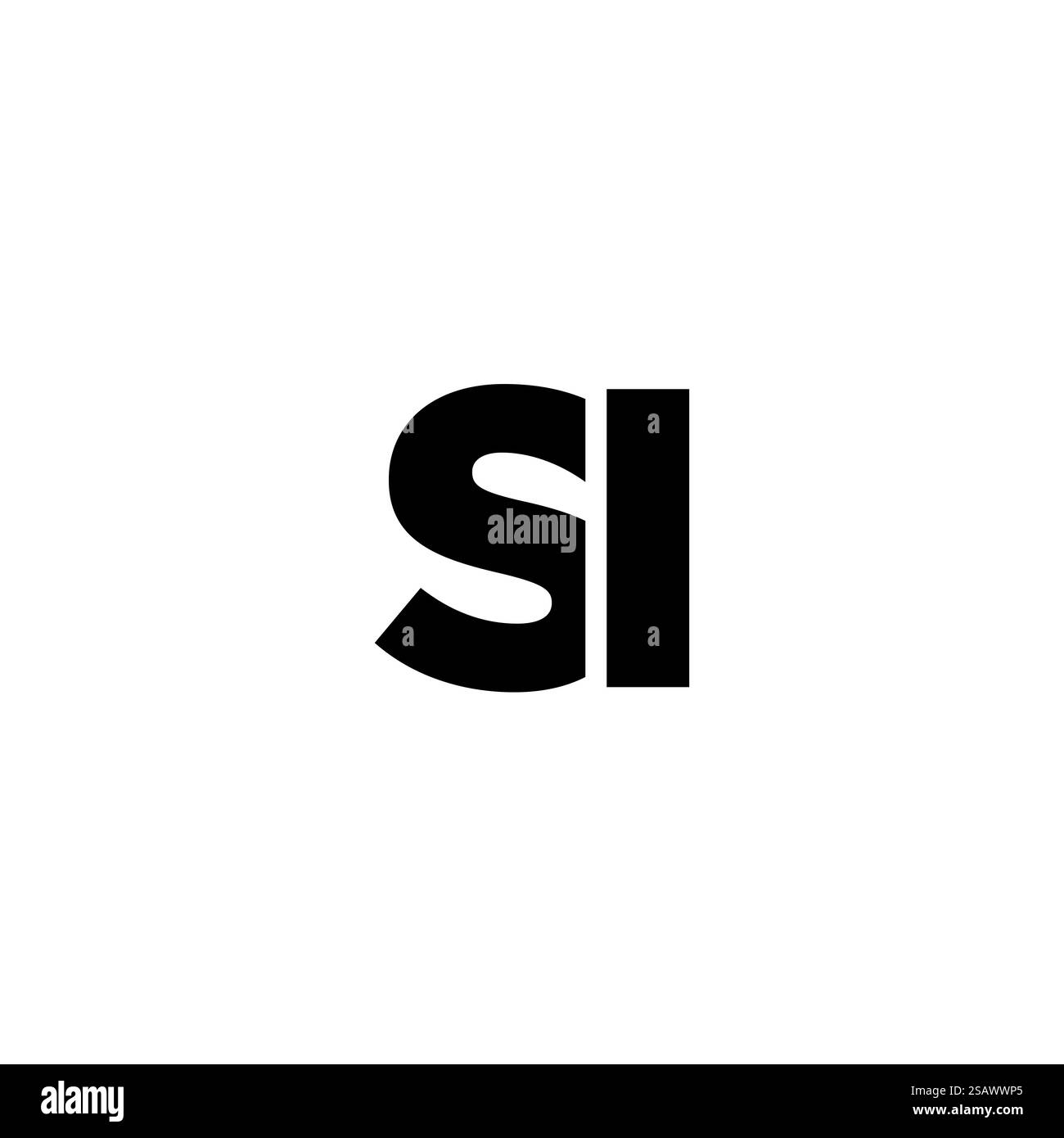 Trendy letter S and I, SI logo design template. Minimal monogram ...