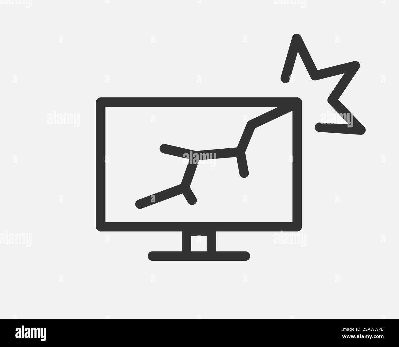 Scratched surface icon. Scratch resistant sign. Broken screen symbol ...