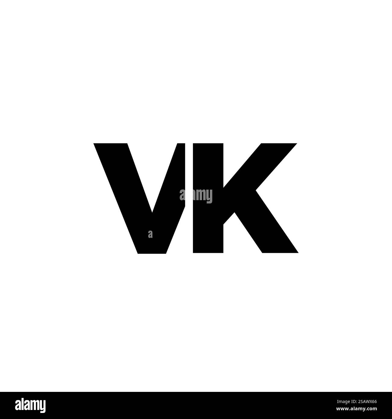 Trendy letter V and K, VK logo design template. Minimal monogram ...