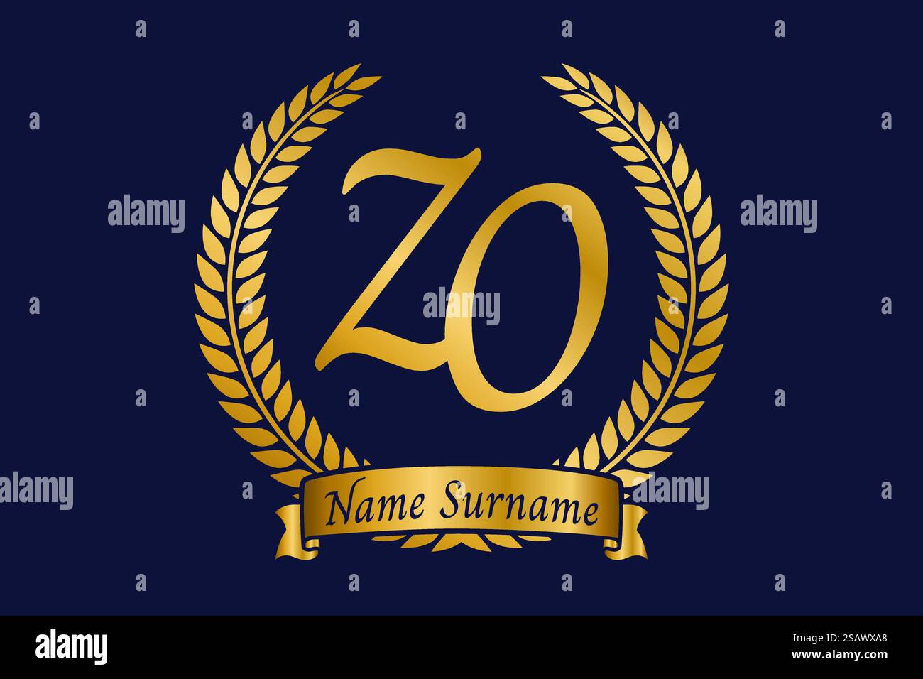 Initial letter Z and O, ZO monogram logo design with laurel wreath ...