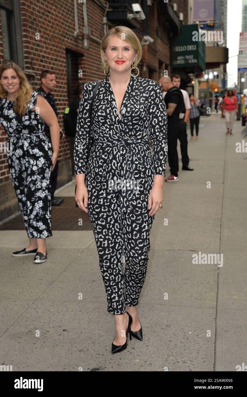 Jillian Bell arriving to tape an appearance on 'The Late Show with ...
