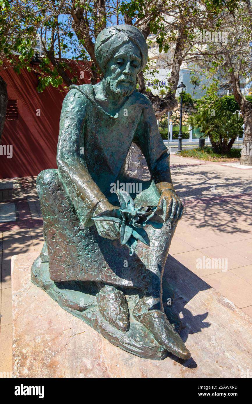 Benalmadena, Spain - April 23rd 2024: A statue of Andalusian Arab ...