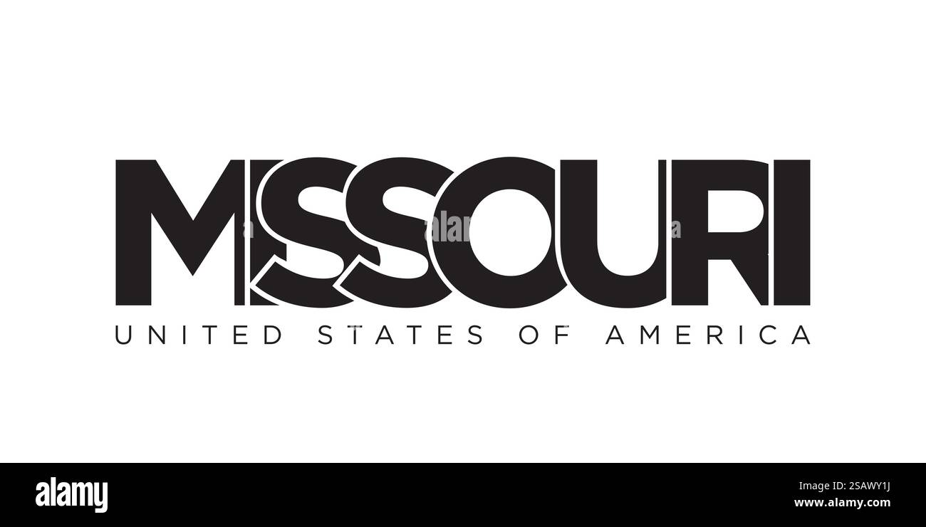 Missouri, USA typography slogan design. America logo with graphic city ...