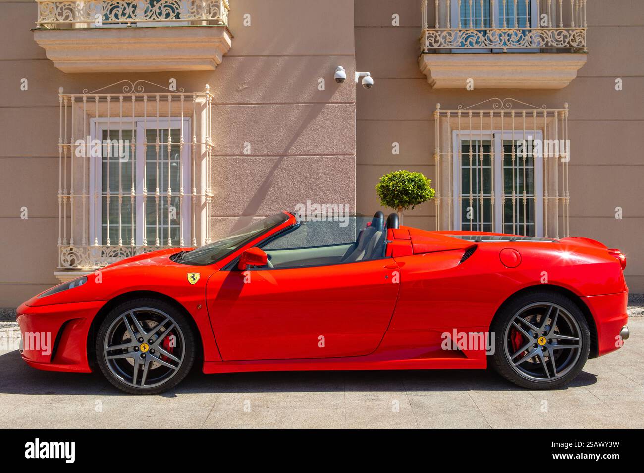 Costa del Sol, Spain - April 23rd 2024: A red Ferrari sportscar in the ...