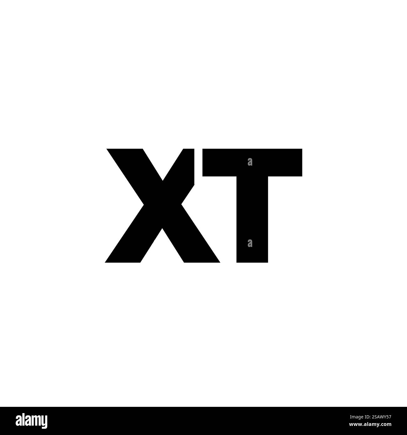 Trendy letter X and T, XT logo design template. Minimal monogram ...