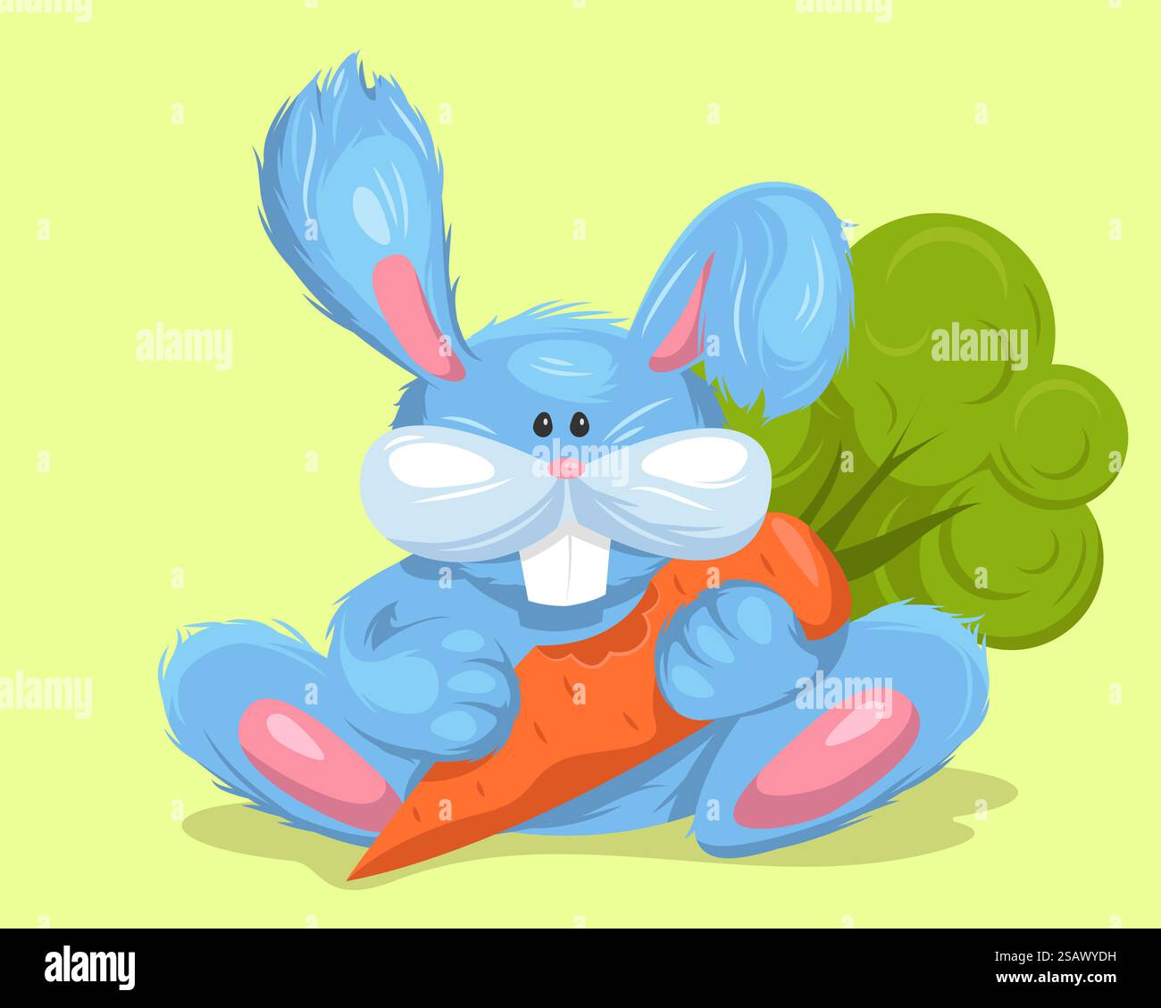 Cute Easter bunny with an egg. Festive spring clipart or sticker ...
