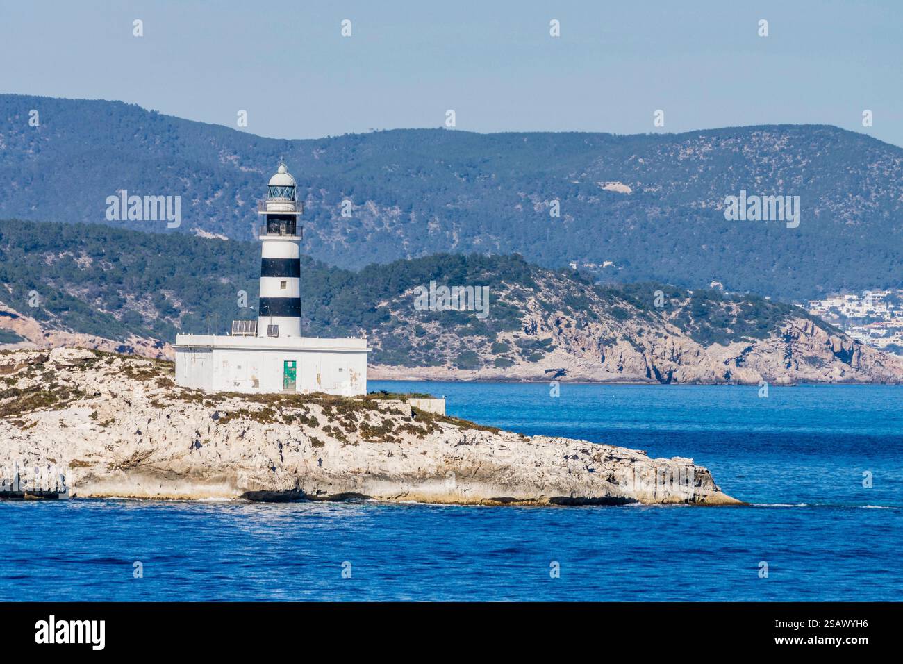 lighthouse of the island des Penjats, Ibiza, Pitiusas, Balearic Islands ...