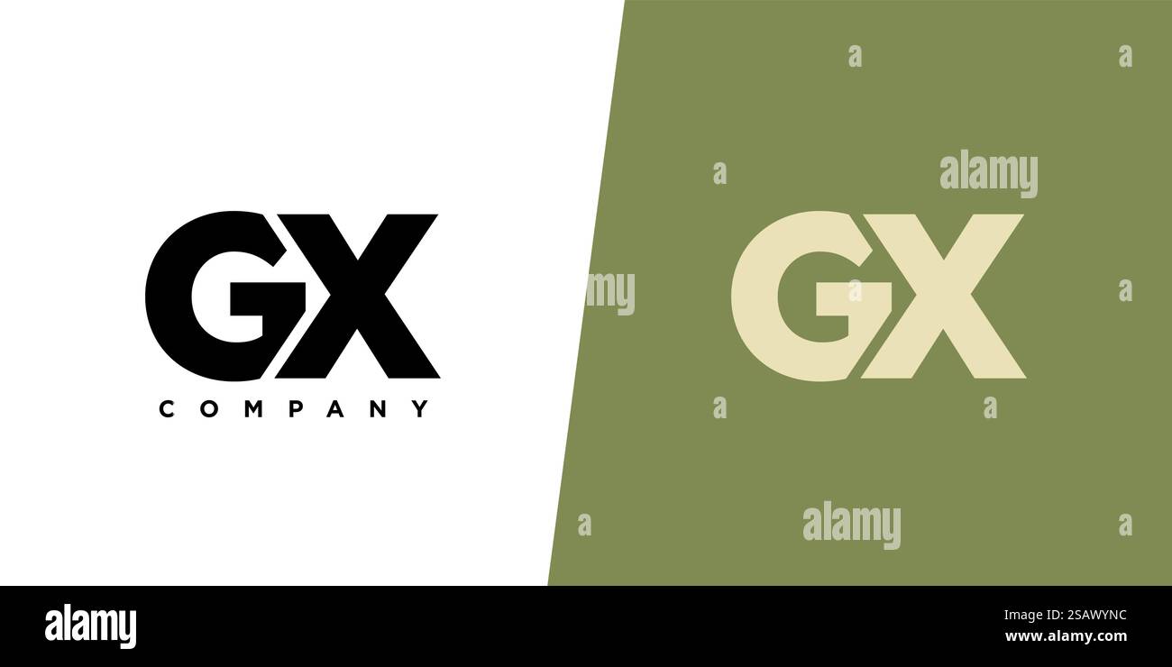 Trendy letter G and X, GX logo design template. Minimal monogram ...