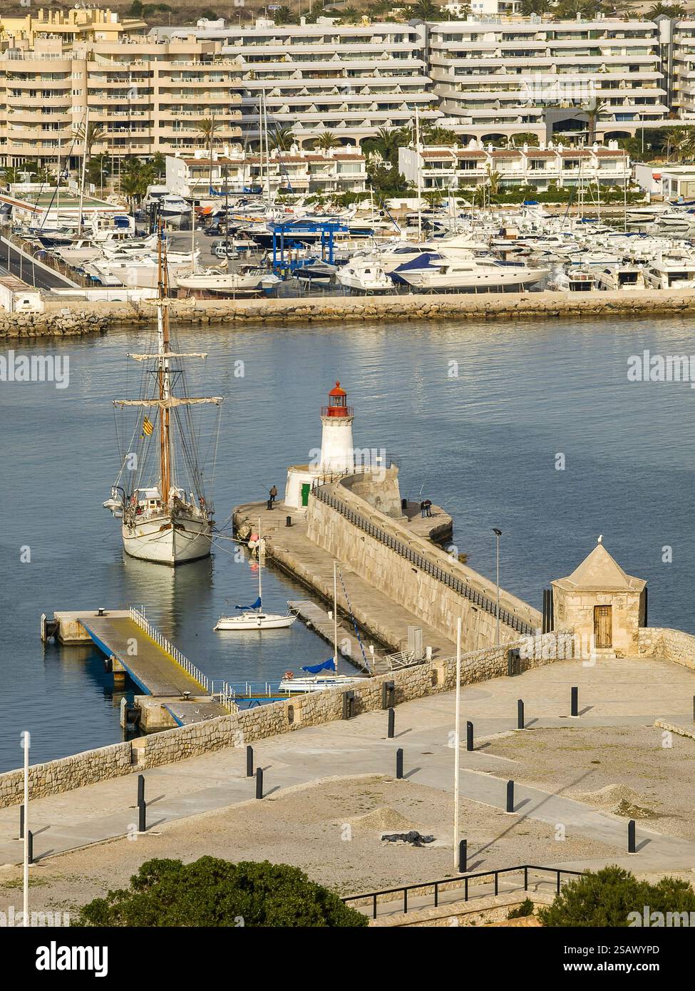 Bastion of santa llucia and neighborhood of sa penya hi-res stock ...