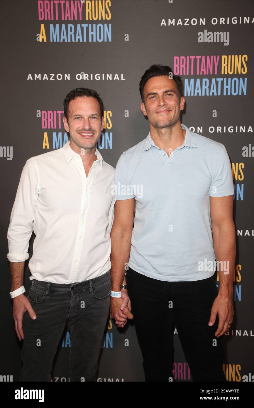 Jason Landau and Cheyenne Jackson at the 'Brittany Runs A Marathon ...