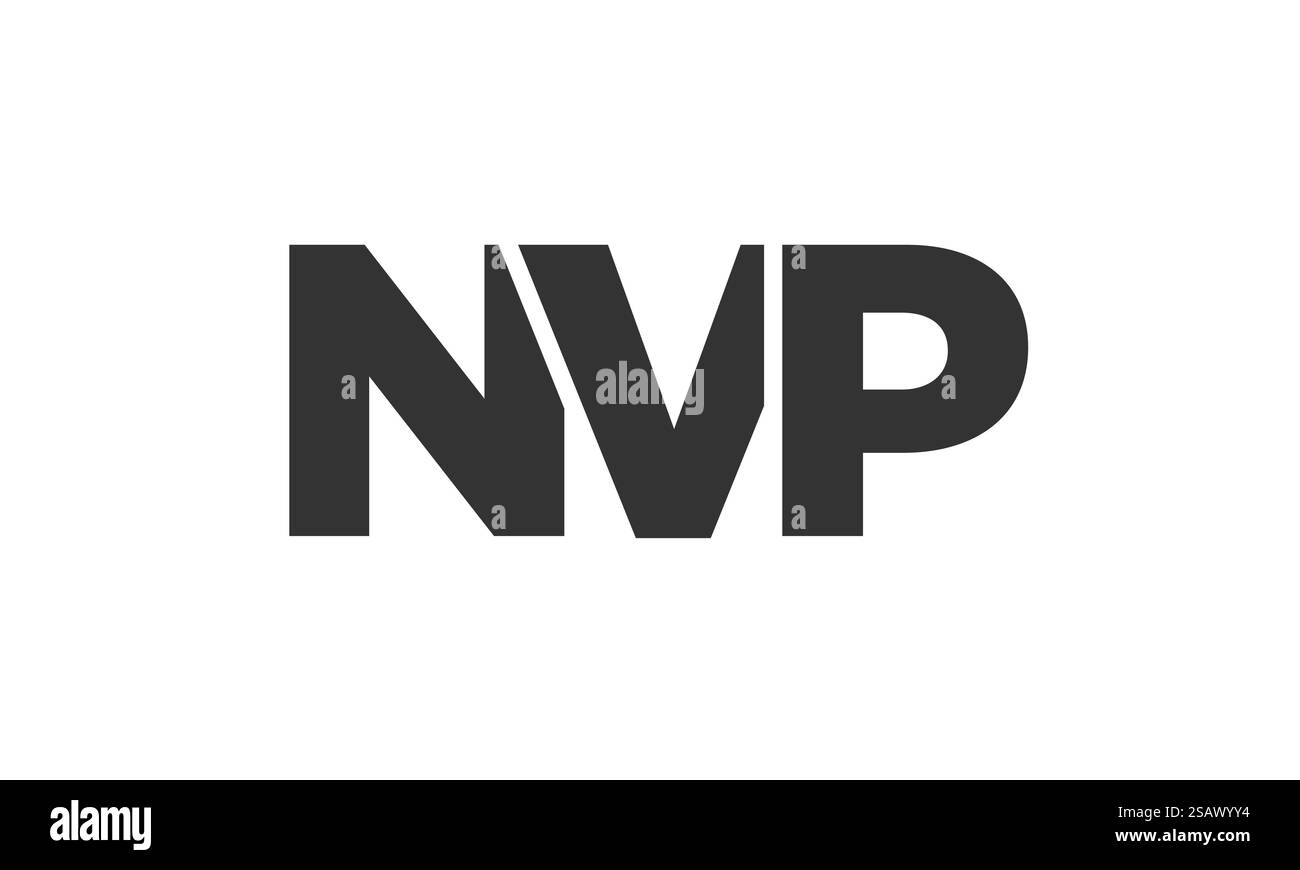 NVP logo design template with strong and modern bold text. Initial ...
