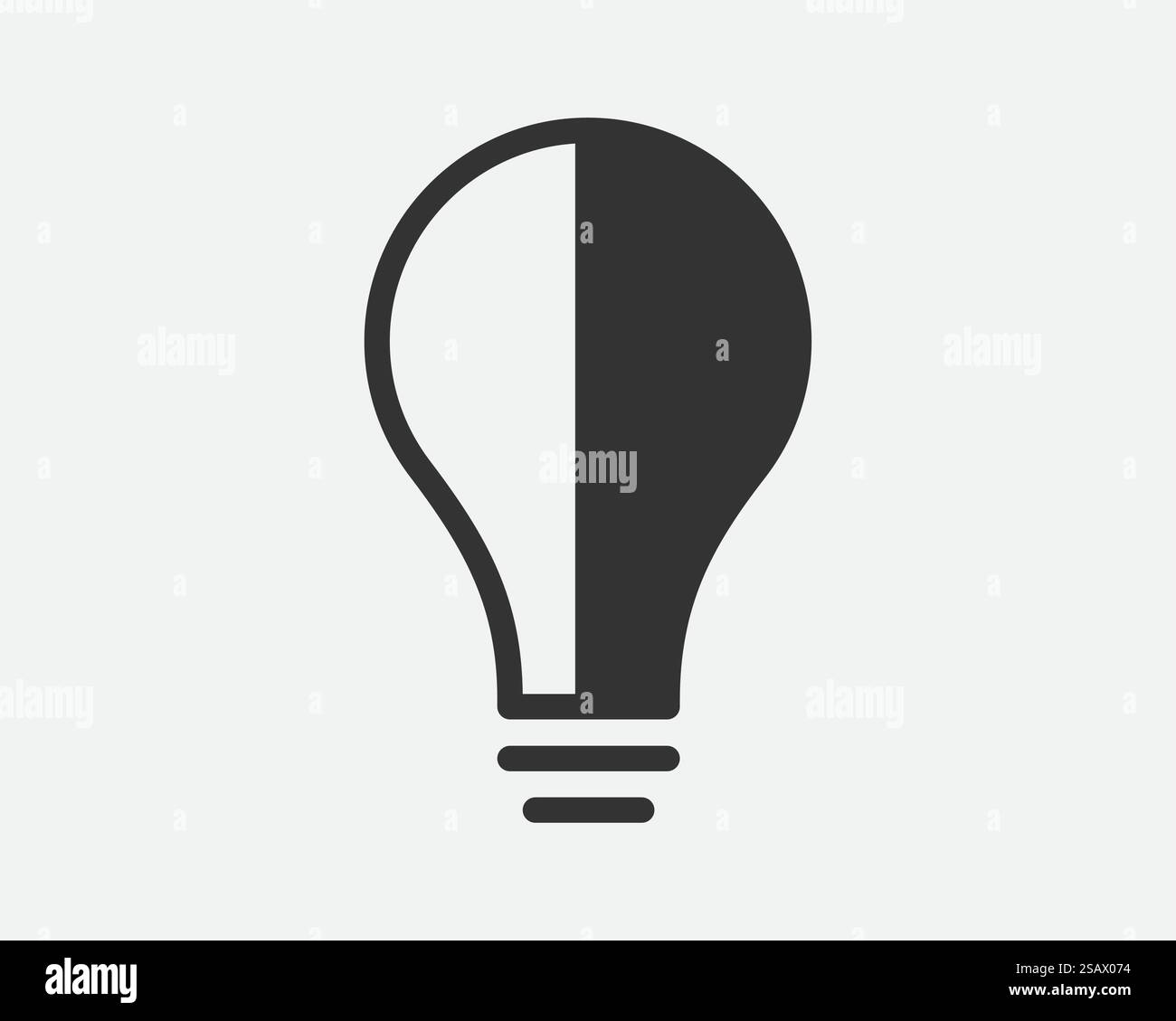 Light dimmer icon line flat trendy design. Electricity lamp saving ...