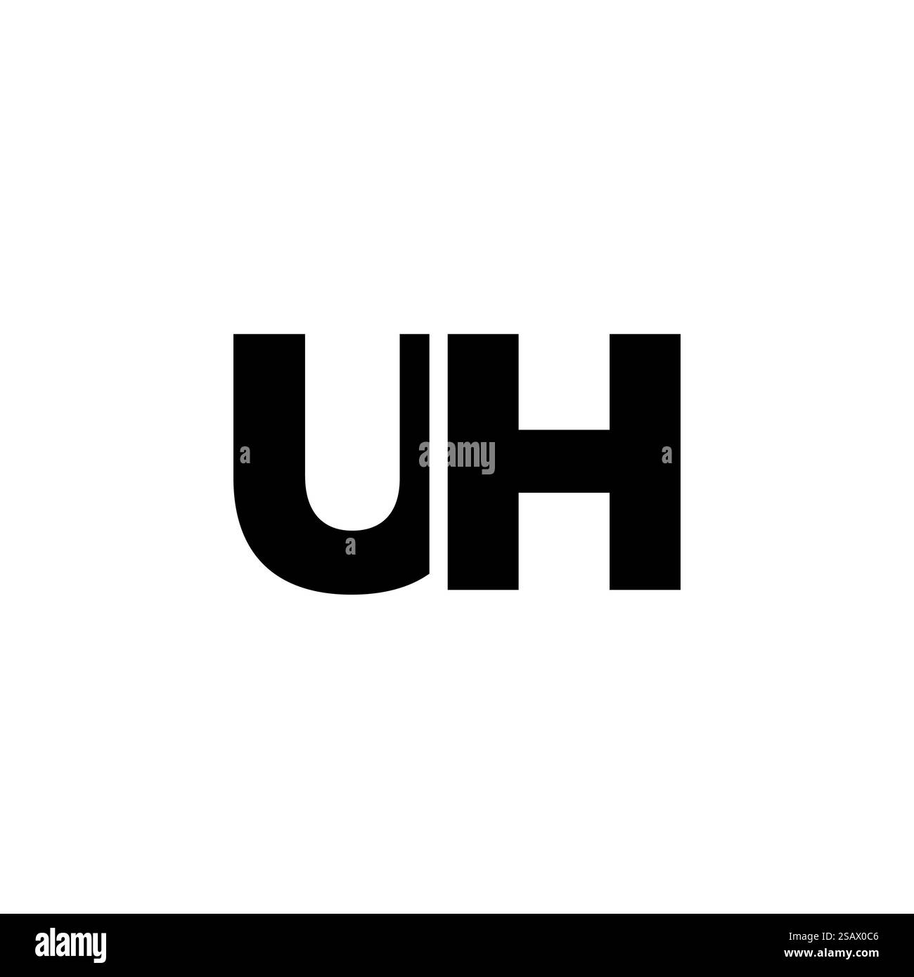 Trendy letter U and H, UH logo design template. Minimal monogram initial based logotype for ...