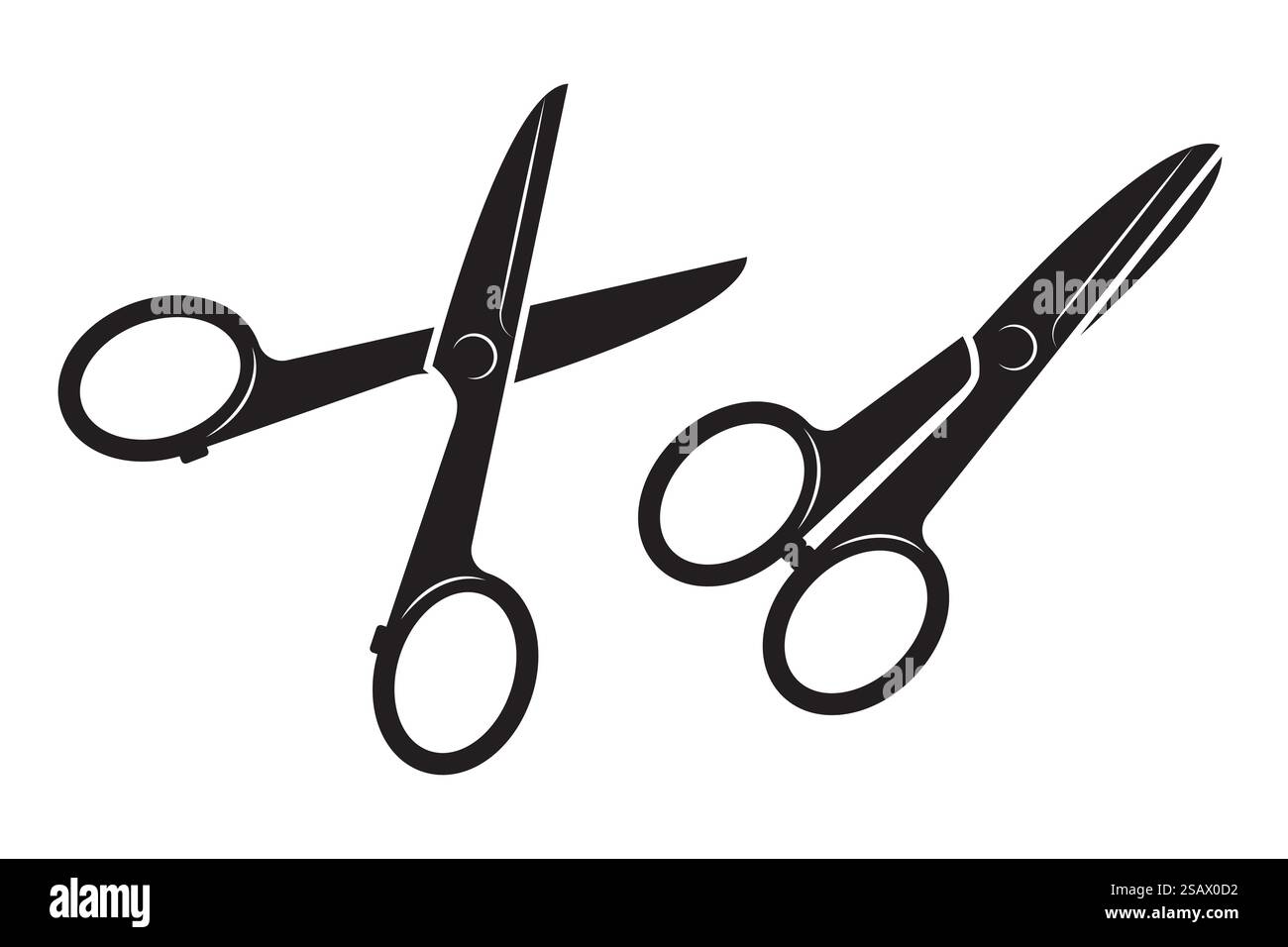 Scissors scissor cut out line hi-res stock photography and images - Alamy
