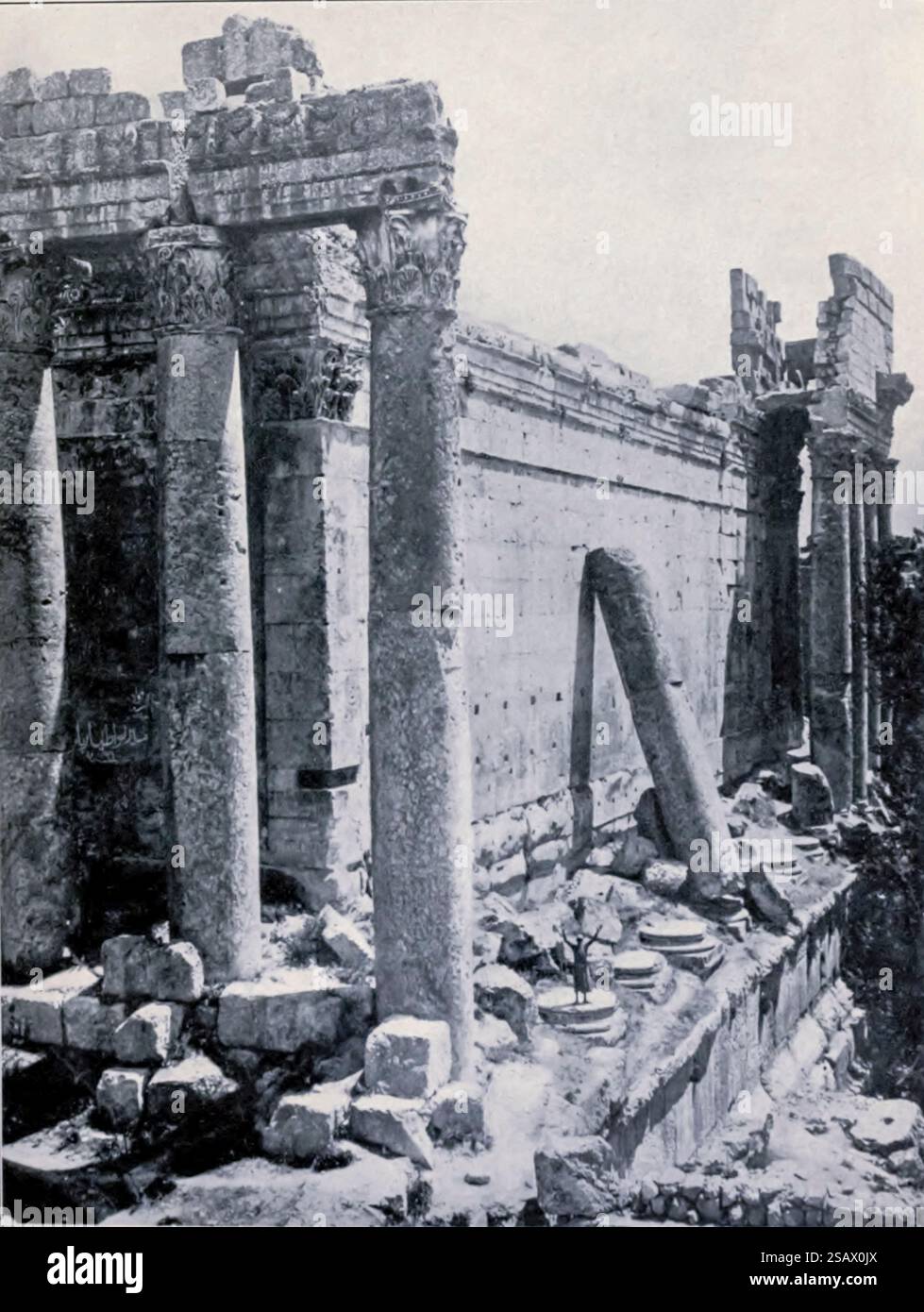 Temple of Bacchus, Baalbec [Baalbek Lebanon] from 'The Holy Land' by ...