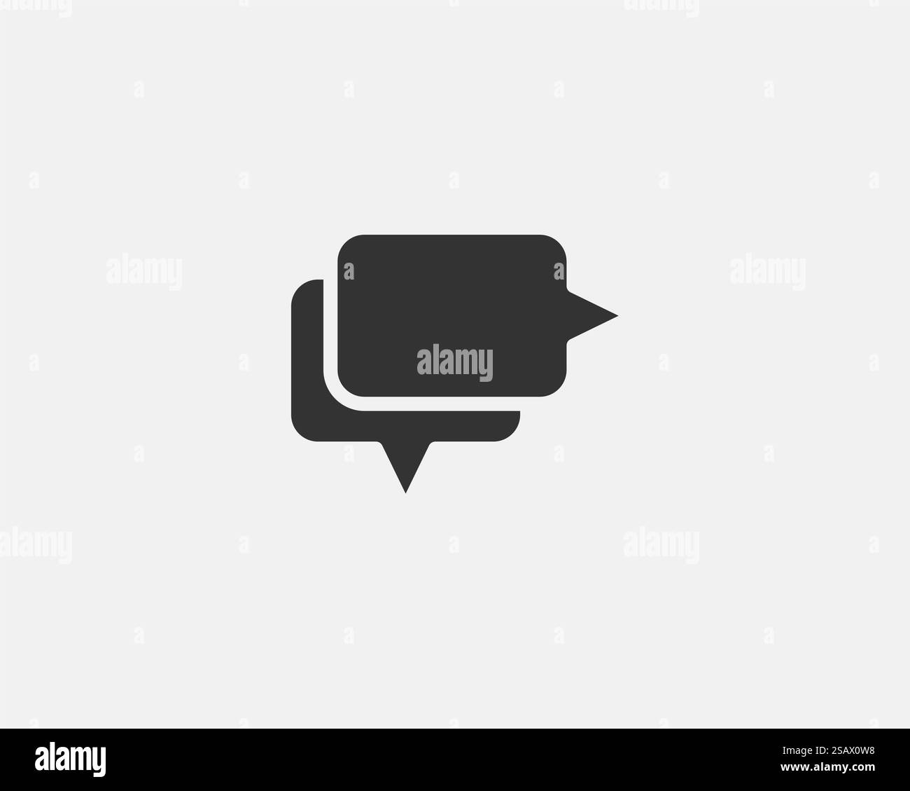Chat icon vector design element. Talk bubble speech sign. Dialogue balloon for mobile app or web ...