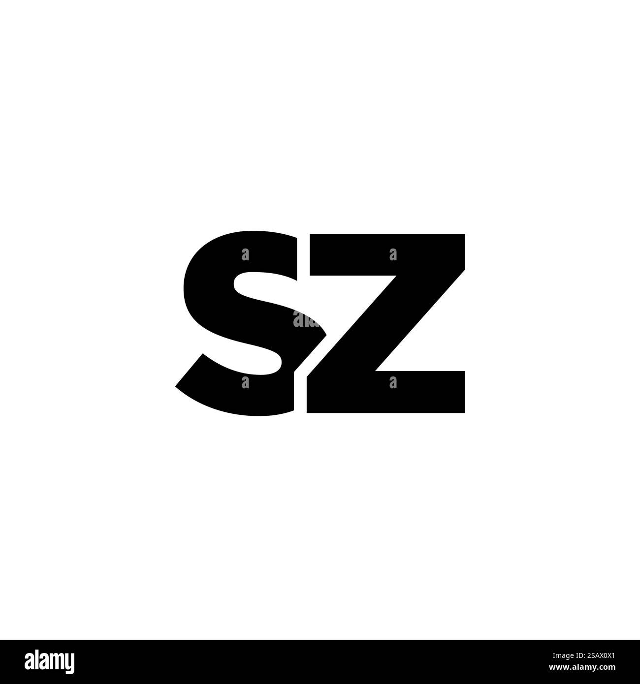 Trendy letter S and Z, SZ logo design template. Minimal monogram ...