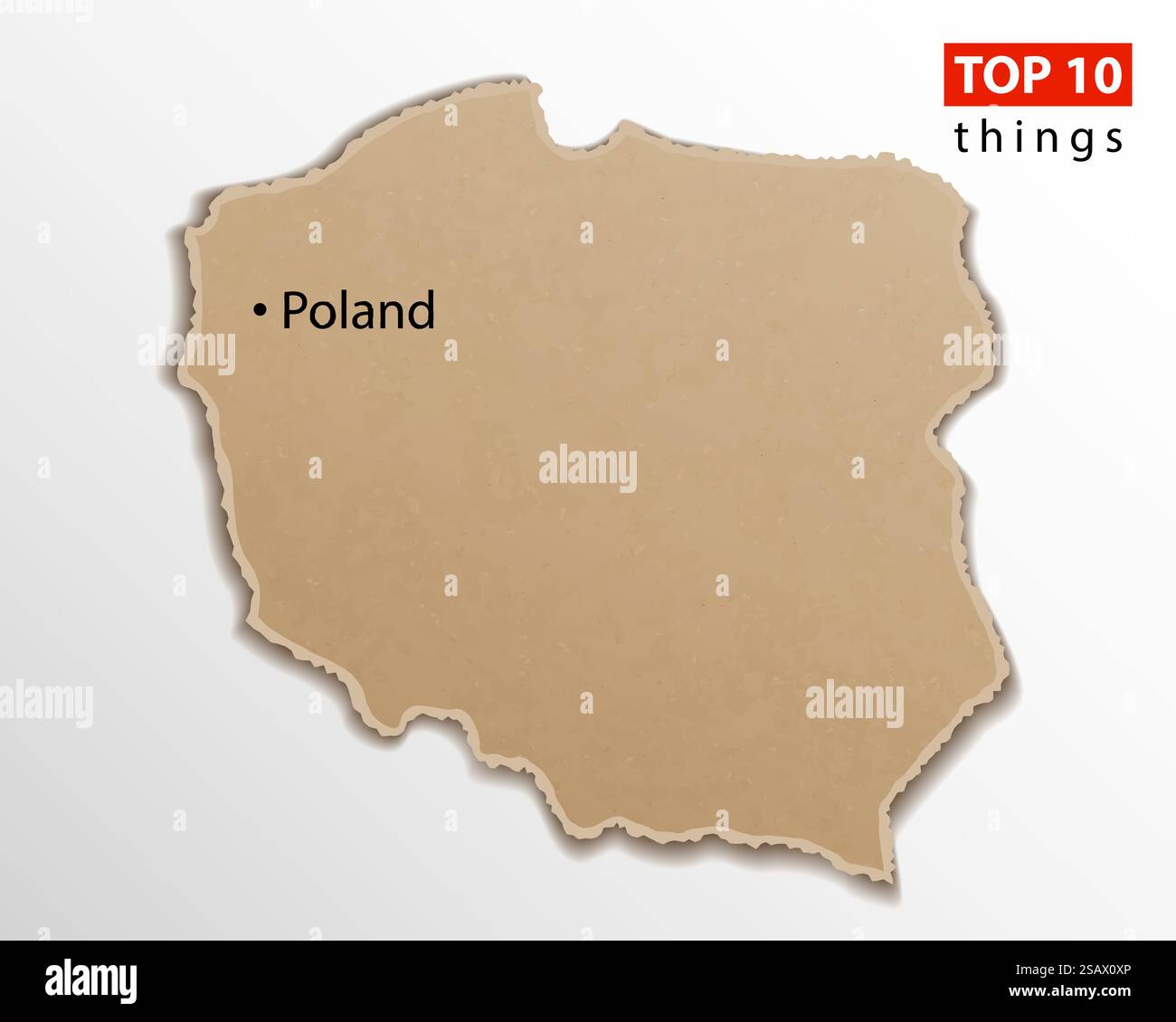 Poland map on craft paper texture. Template for infographics. Creative ...