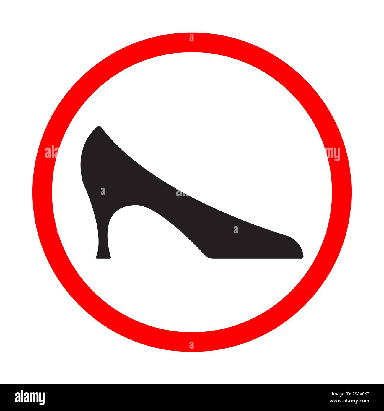 Entrance only in shoes prohibition sign isolated on white. Vector ...