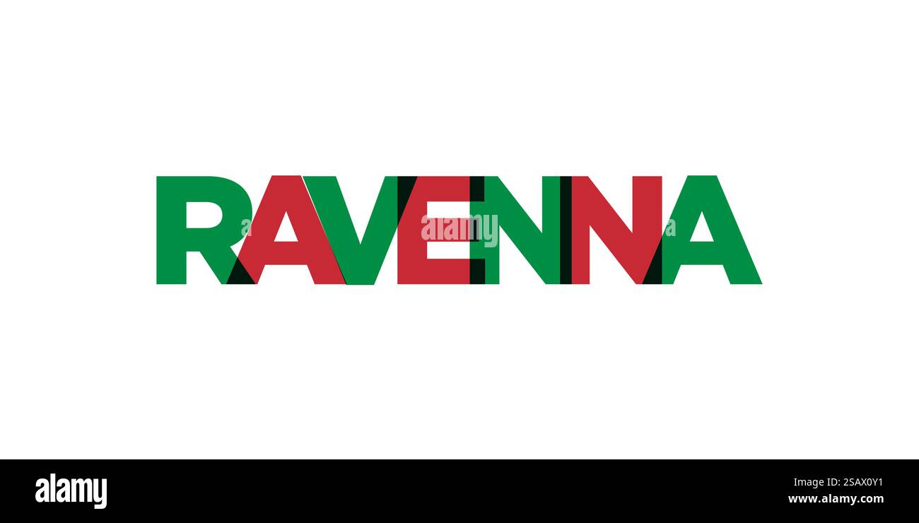 Ravenna in the Italia emblem for print and web. Design features ...