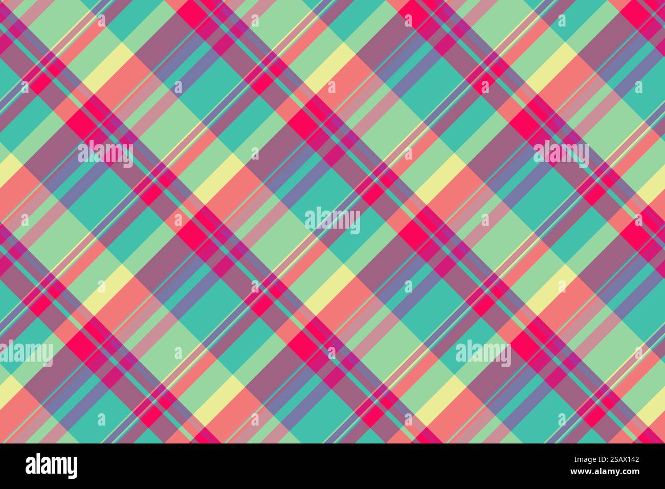 Jersey check texture textile, salmon plaid fabric vector. Dye ...