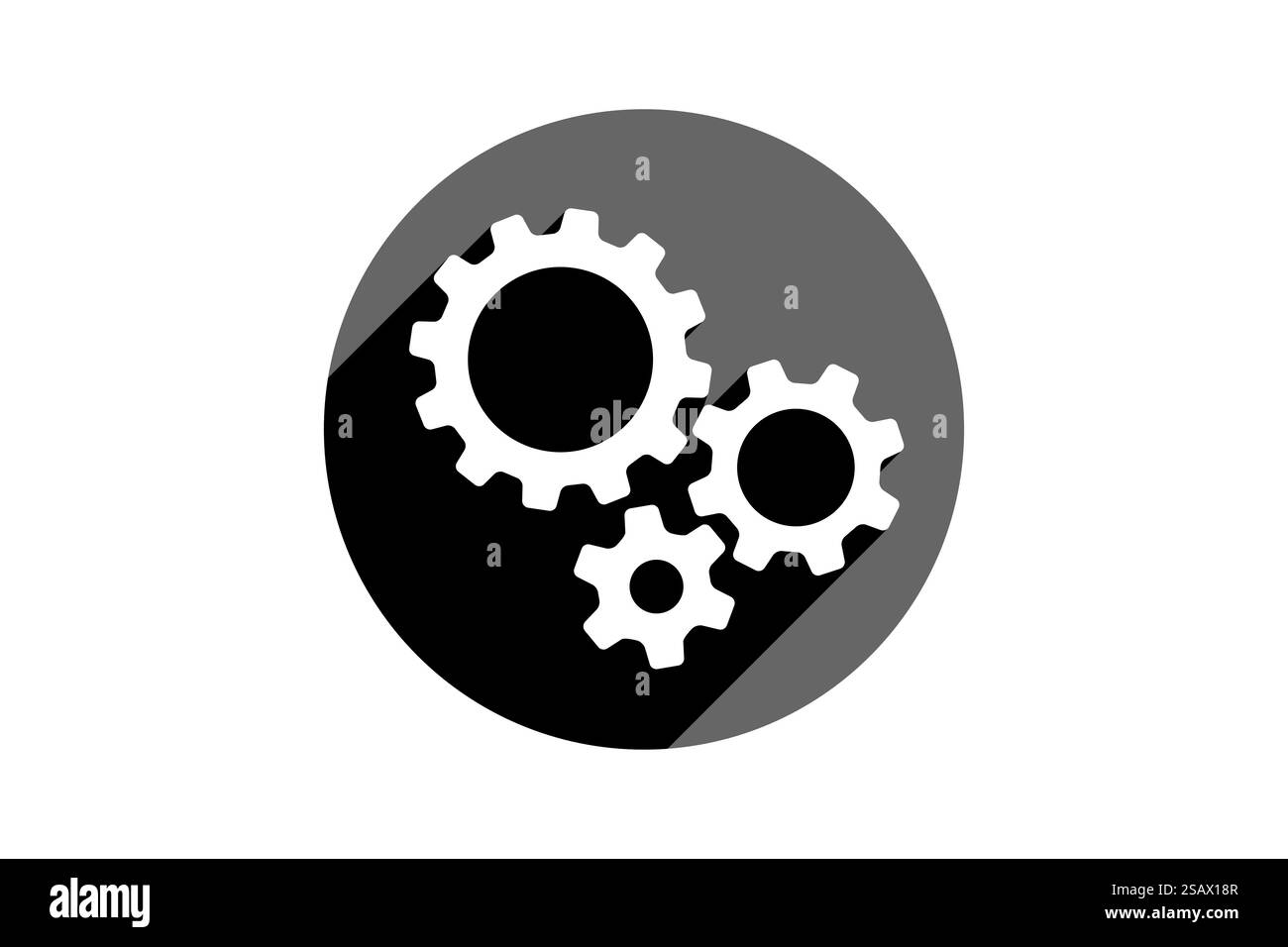 Setting icon vector with work cog gear element. Cogweel mechanism symbol for engine concept or ...