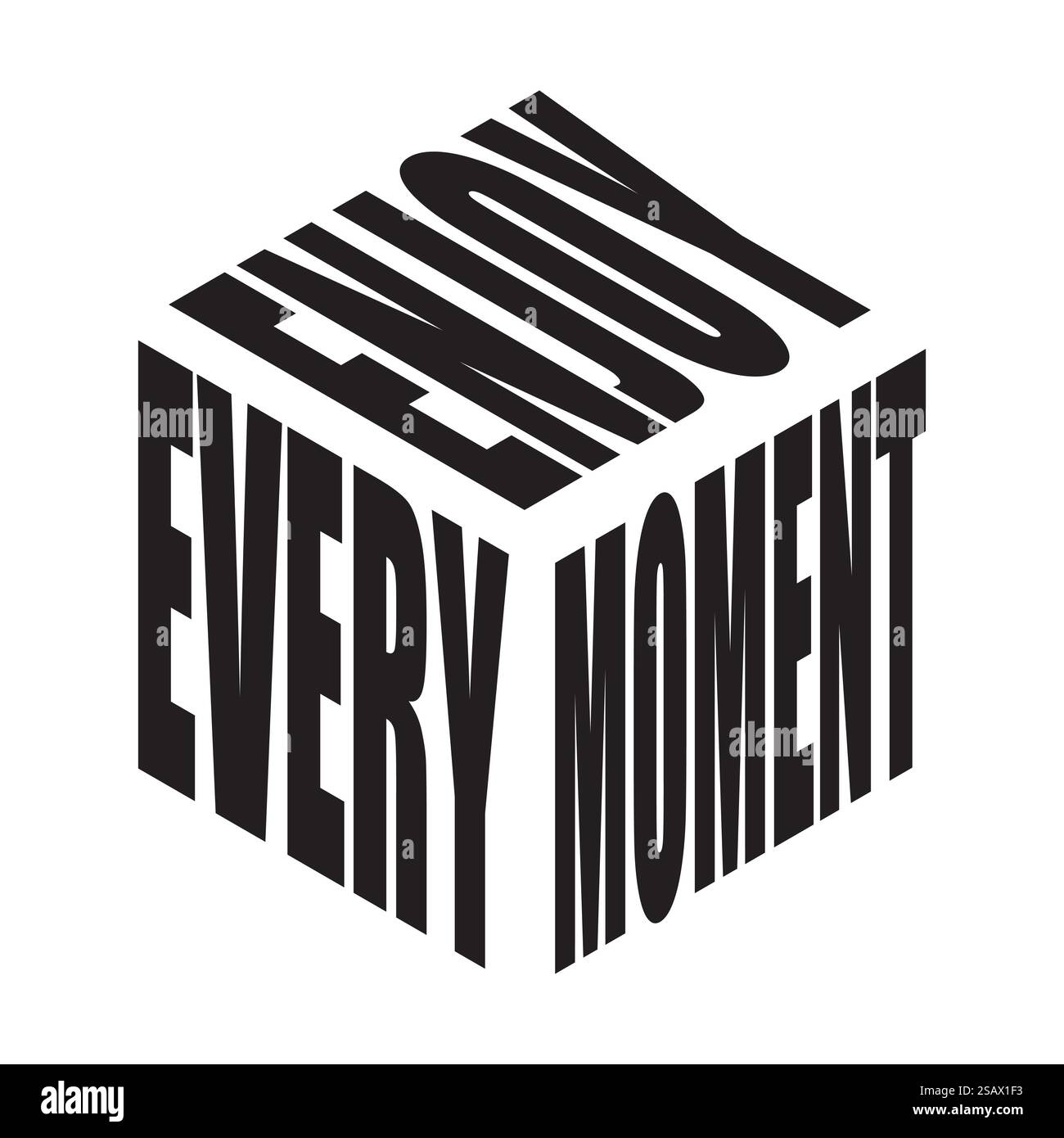 Enjoy every moment. Simple text slogan t shirt. Graphic phrases vector ...