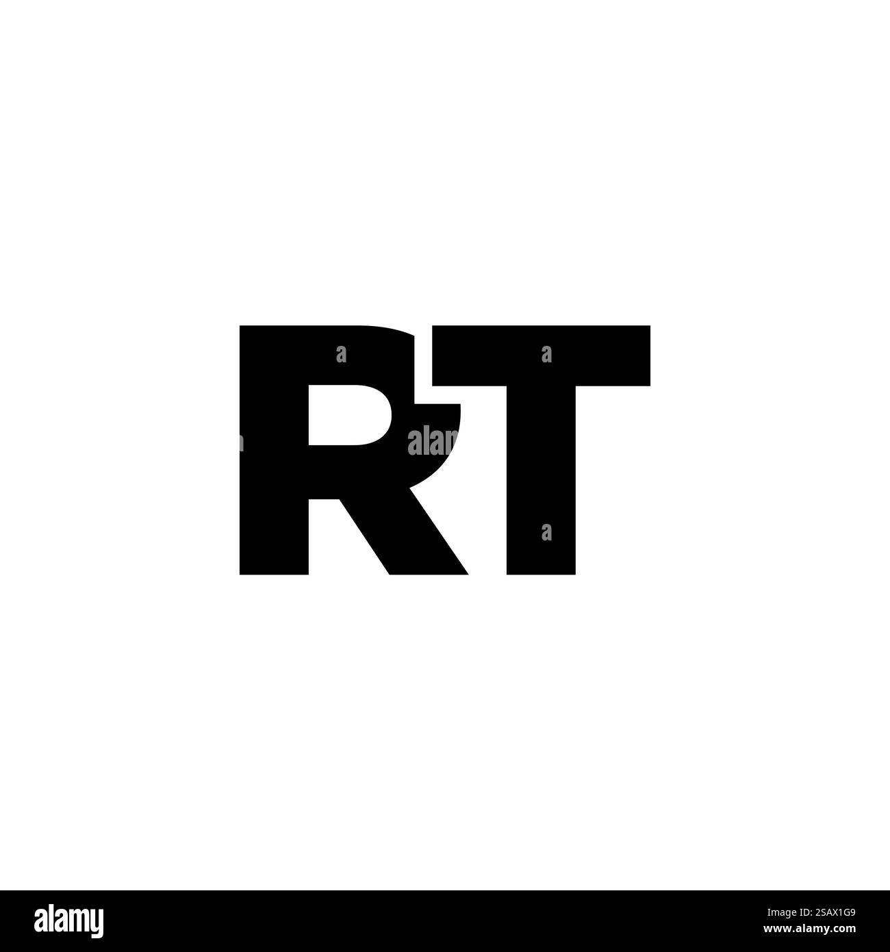 Trendy letter R and T, RT logo design template. Minimal monogram ...
