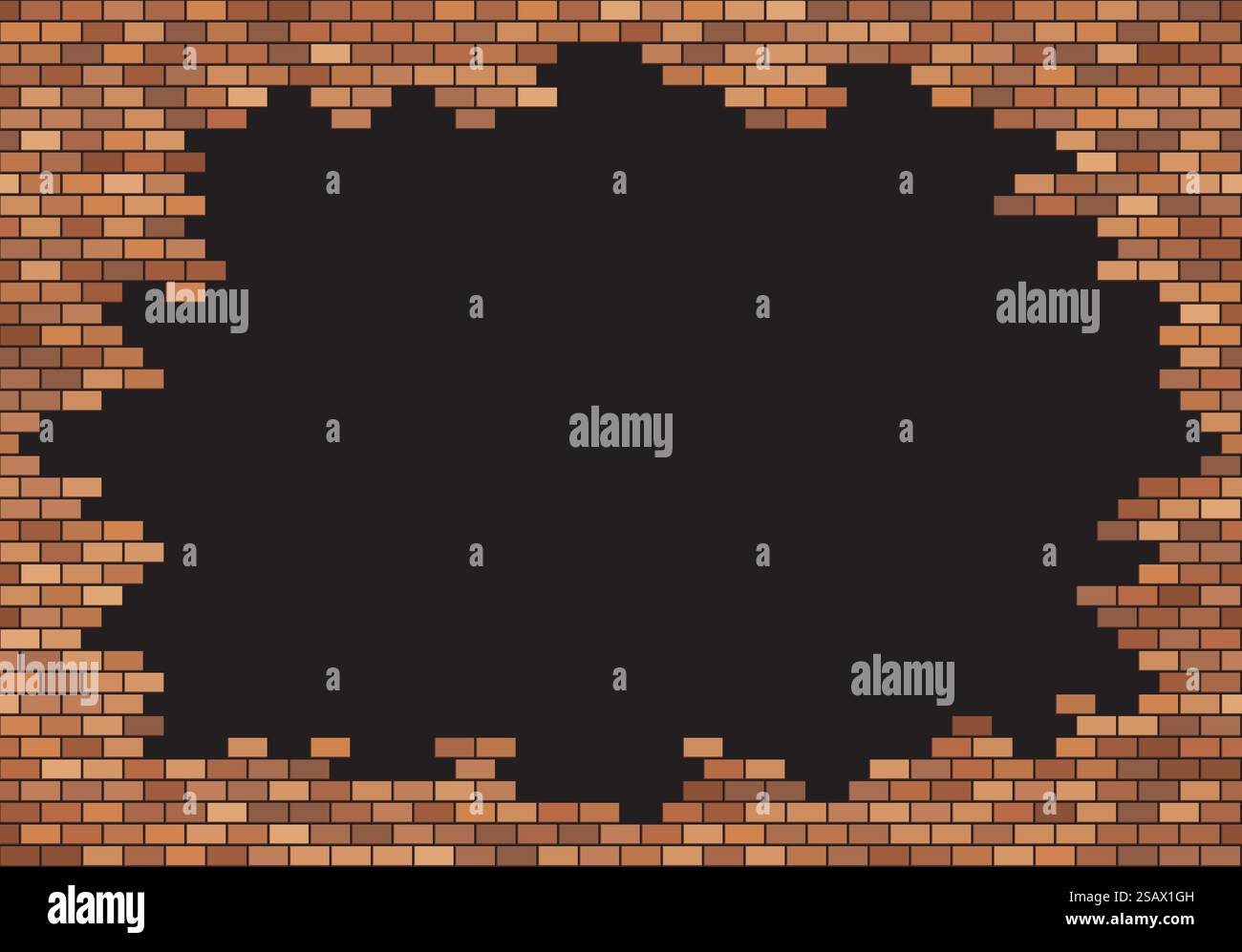 Old bricks building facade Stock Vector Images - Alamy