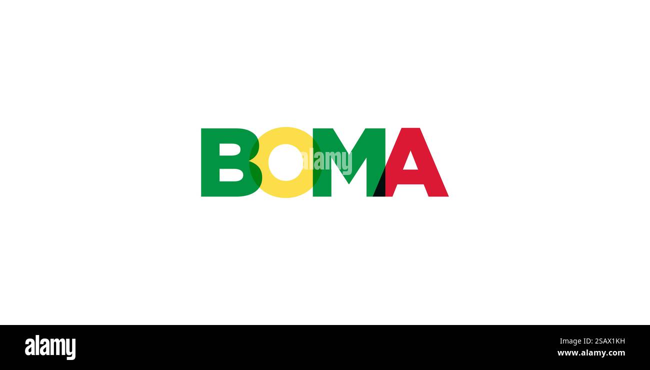 Boma in the Congo emblem for print and web. Design features geometric ...