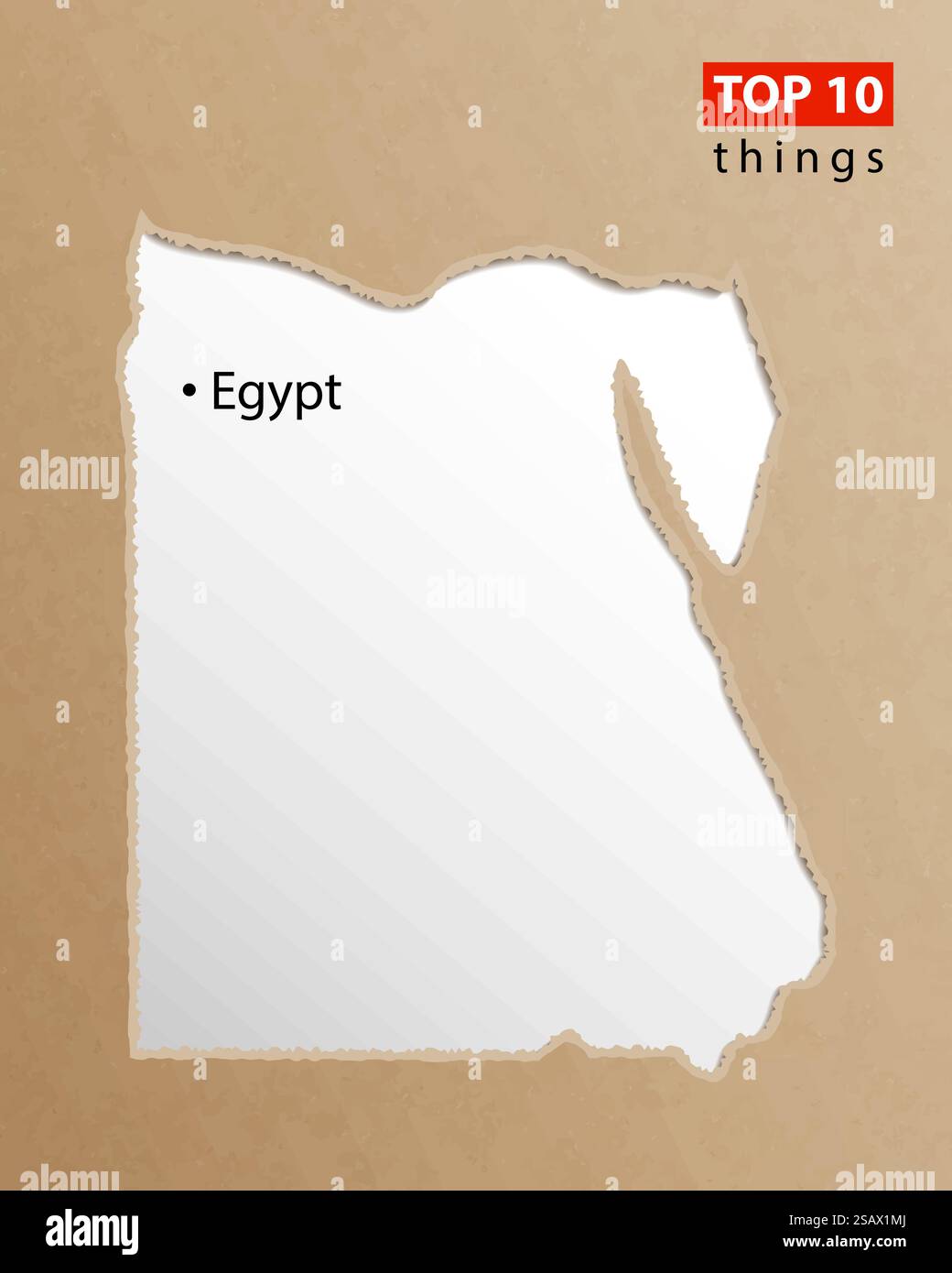 Egypt map on craft paper texture. Template for infographics. Creative ...