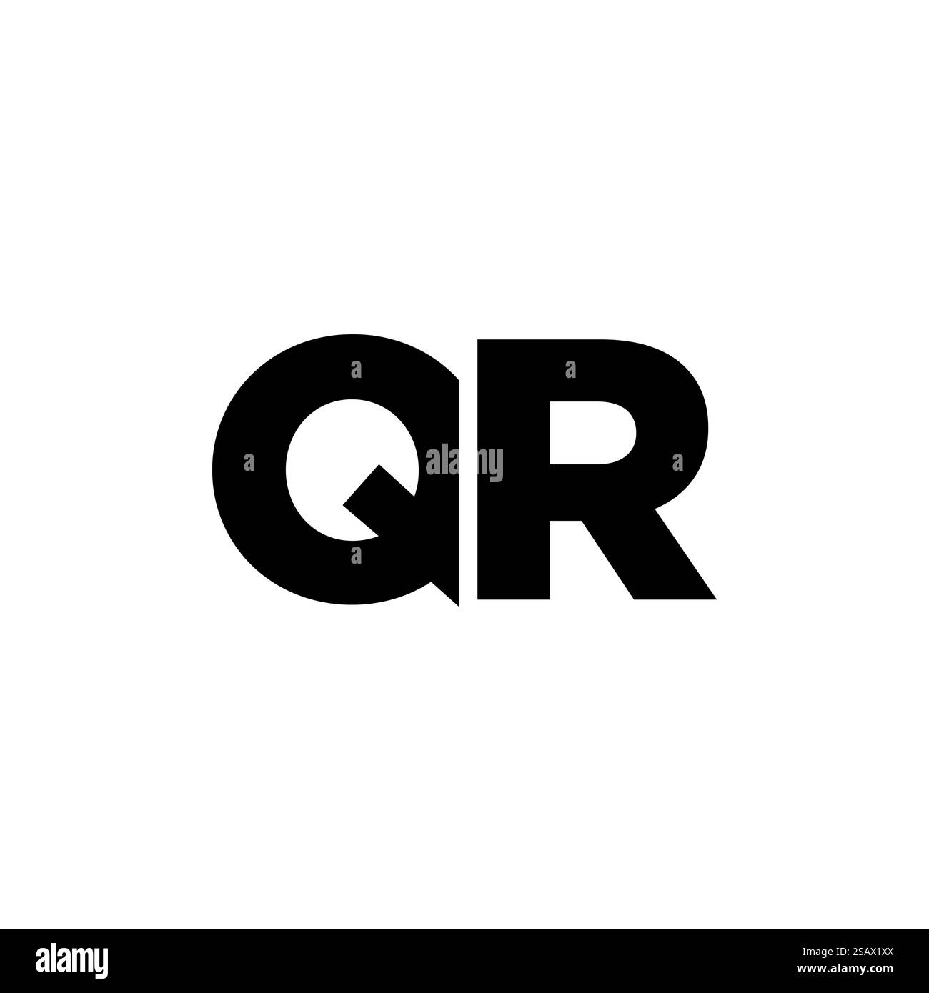 Trendy letter Q and R, QR logo design template. Minimal monogram ...
