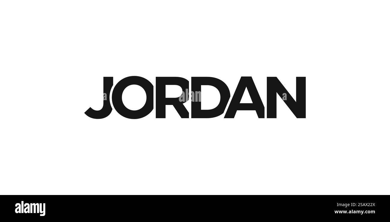 Jordan emblem for print and web. Design features geometric style ...
