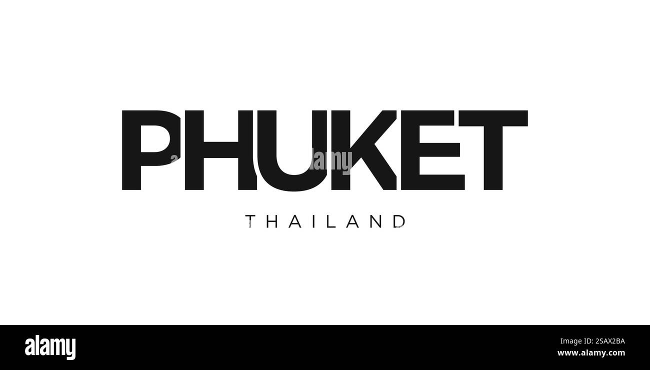 Phuket in the Thailand emblem for print and web. Design features ...