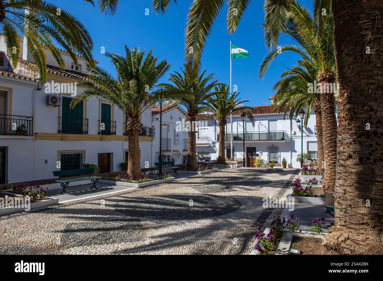 Benalmadena, Spain - April 24th 2024: A view of the beautiful Plaza de ...