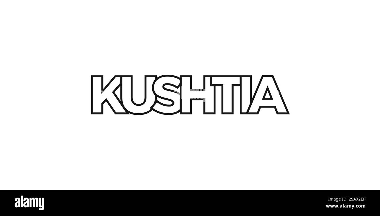 Kushtia in the Bangladesh emblem for print and web. Design features geometric style, vector ...