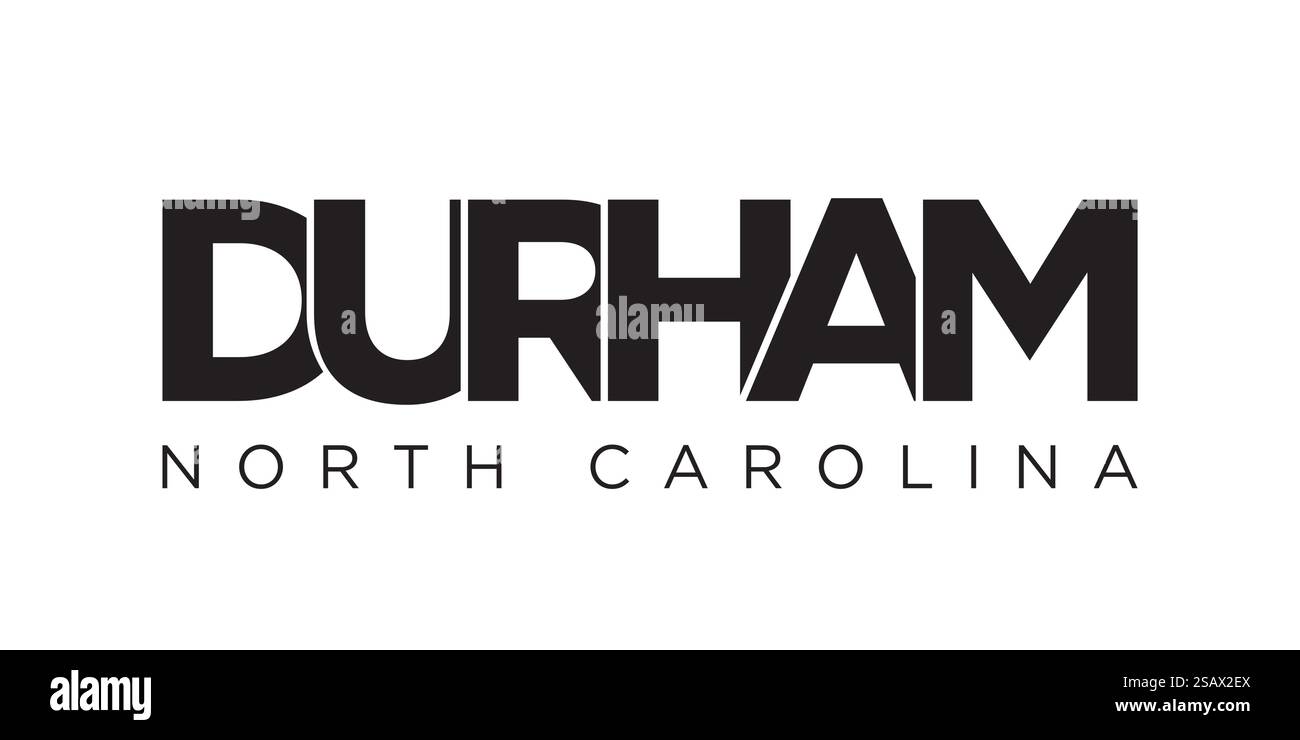Durham, North Carolina, USA typography slogan design. America logo with ...