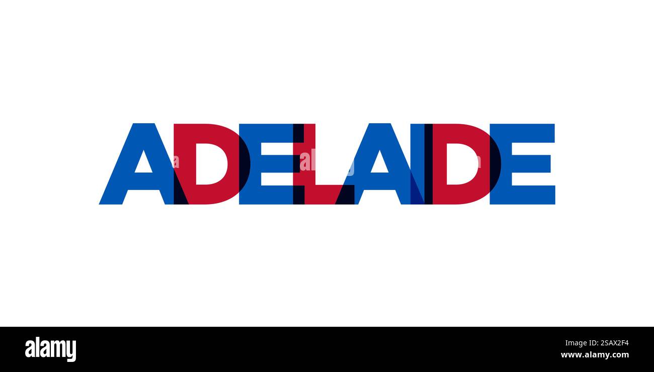 Adelaide in the Australia emblem for print and web. Design features geometric style, vector ...