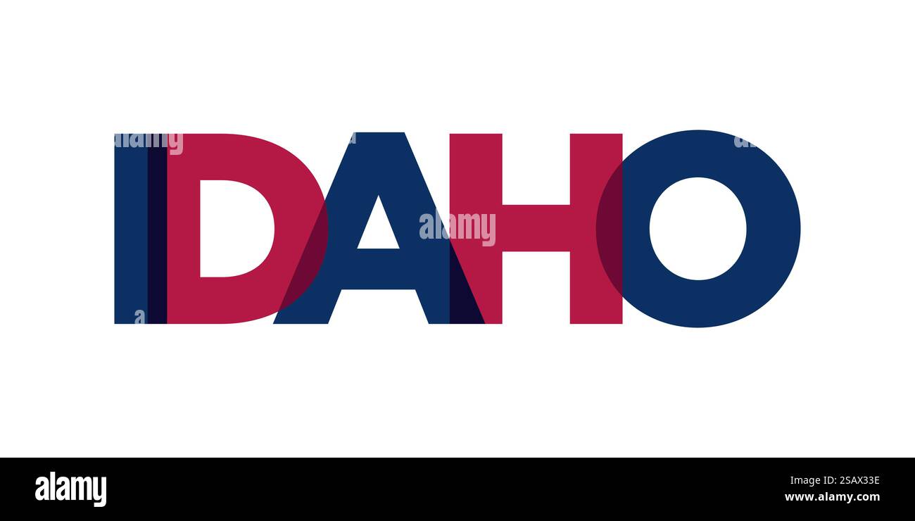 Idaho, USA typography slogan design. America logo with graphic city ...