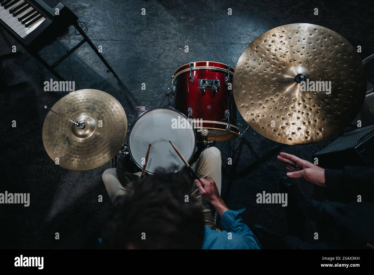 Overhead view musical instruments hi-res stock photography and images ...