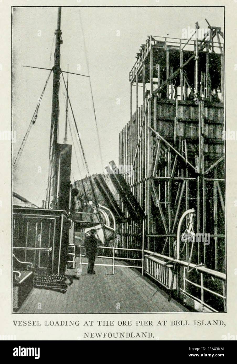 VESSEL LOADING at the ORE PIER AT BELL ISLAND, NEWFOUNDLAND from the ...