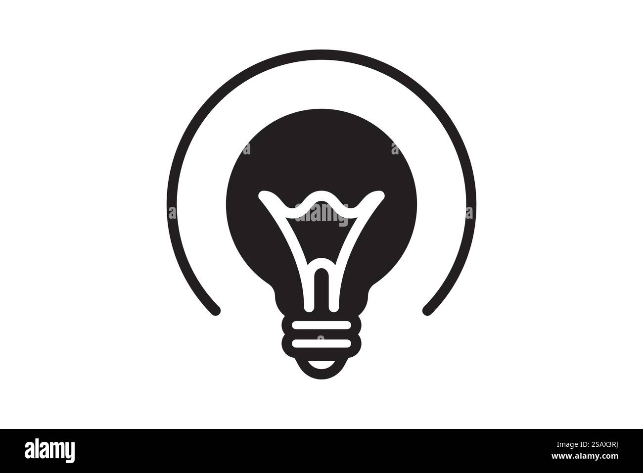 Electric light bulb icon. Electricity lamp symbol. Vector illumination ...