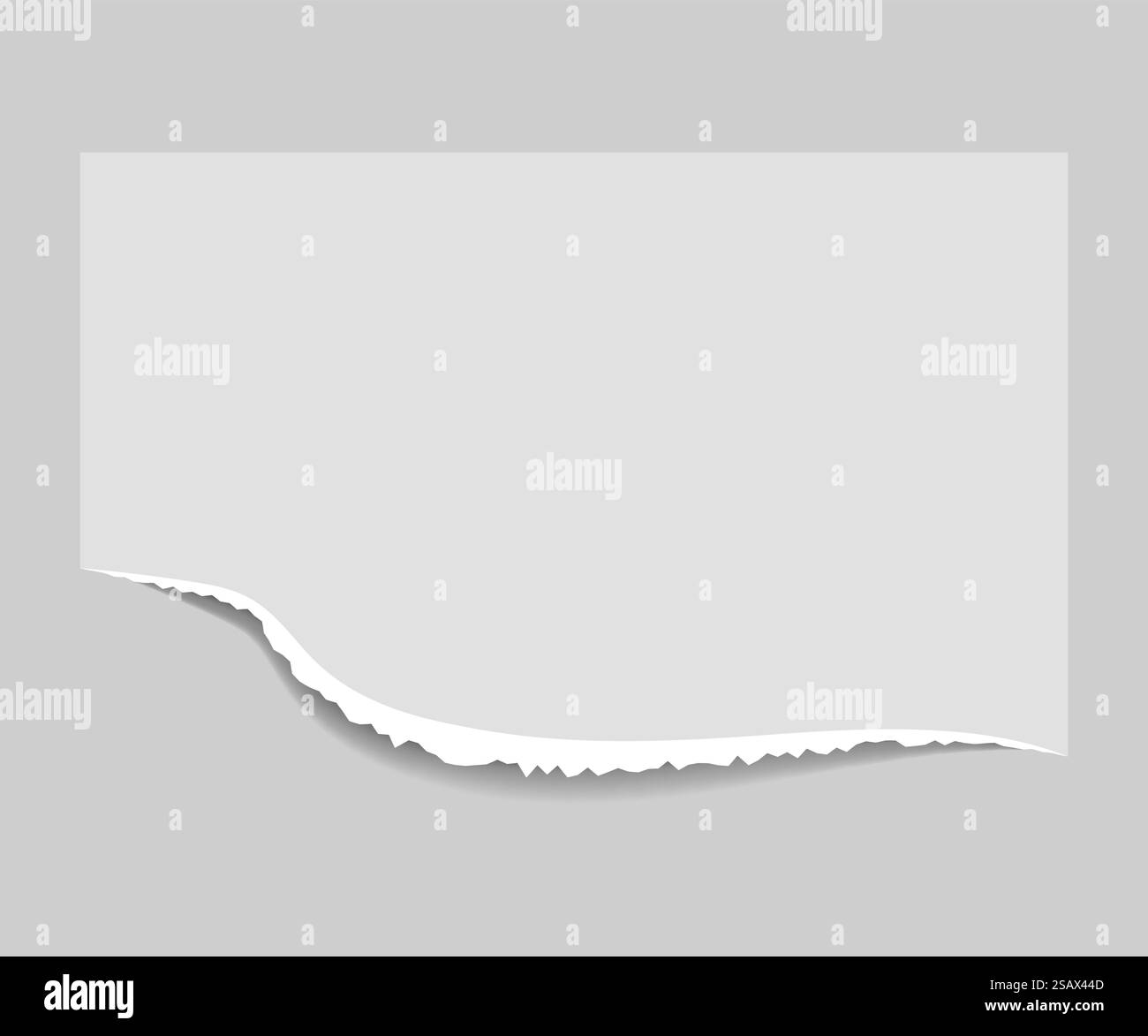 Torn edge paper vector illustration. Piece ripped blank with shadow ...
